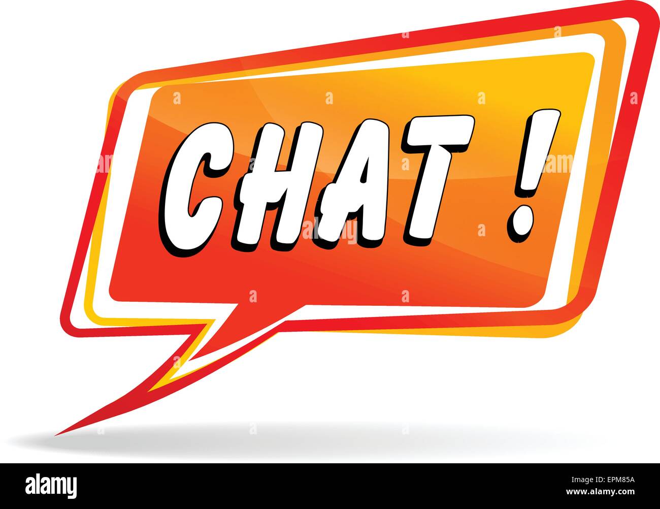 illustration of orange design speech for chat Stock Vector Image & Art ...