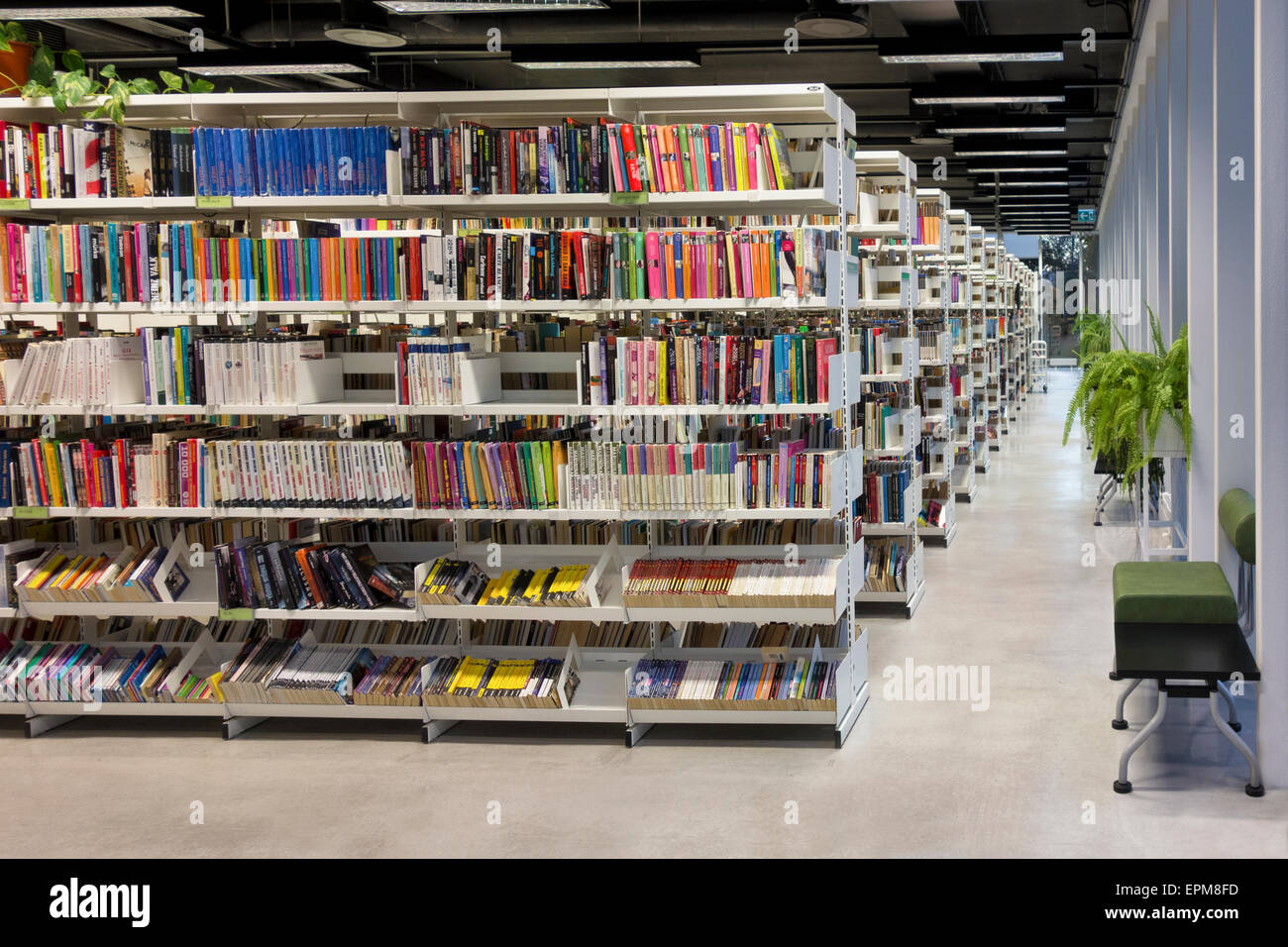 Estonia, Paernu, inside view of Public library Stock Photo - Alamy