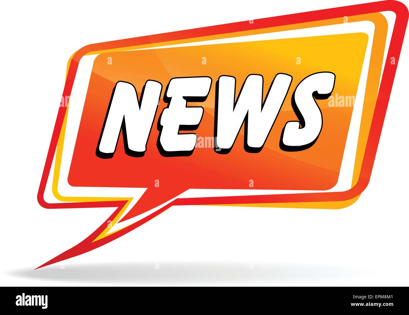 illustration of orange design speech for news Stock Vector Image & Art ...
