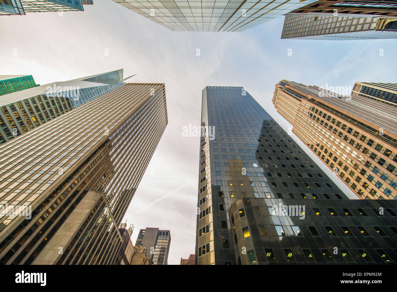 Tall skyscrapers shot with perspective Stock Photo - Alamy