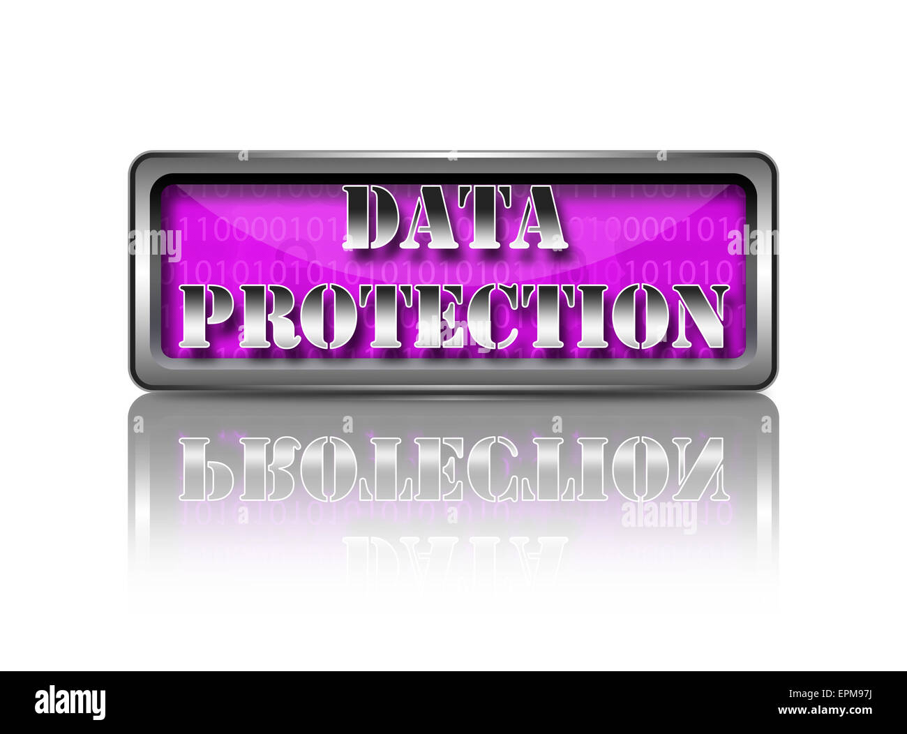 Data protection button Stock Photo - Alamy