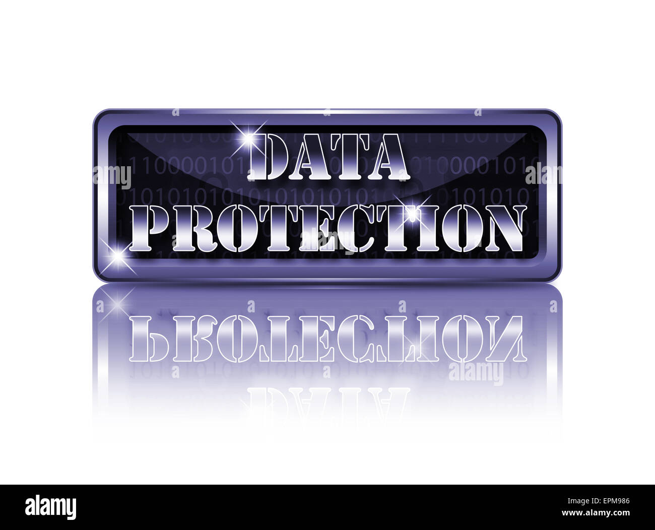 Data protection button Stock Photo - Alamy