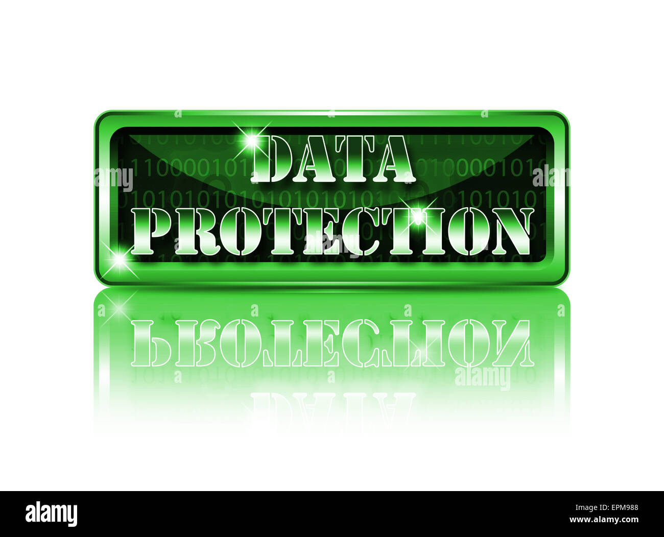Data protection button Stock Photo - Alamy