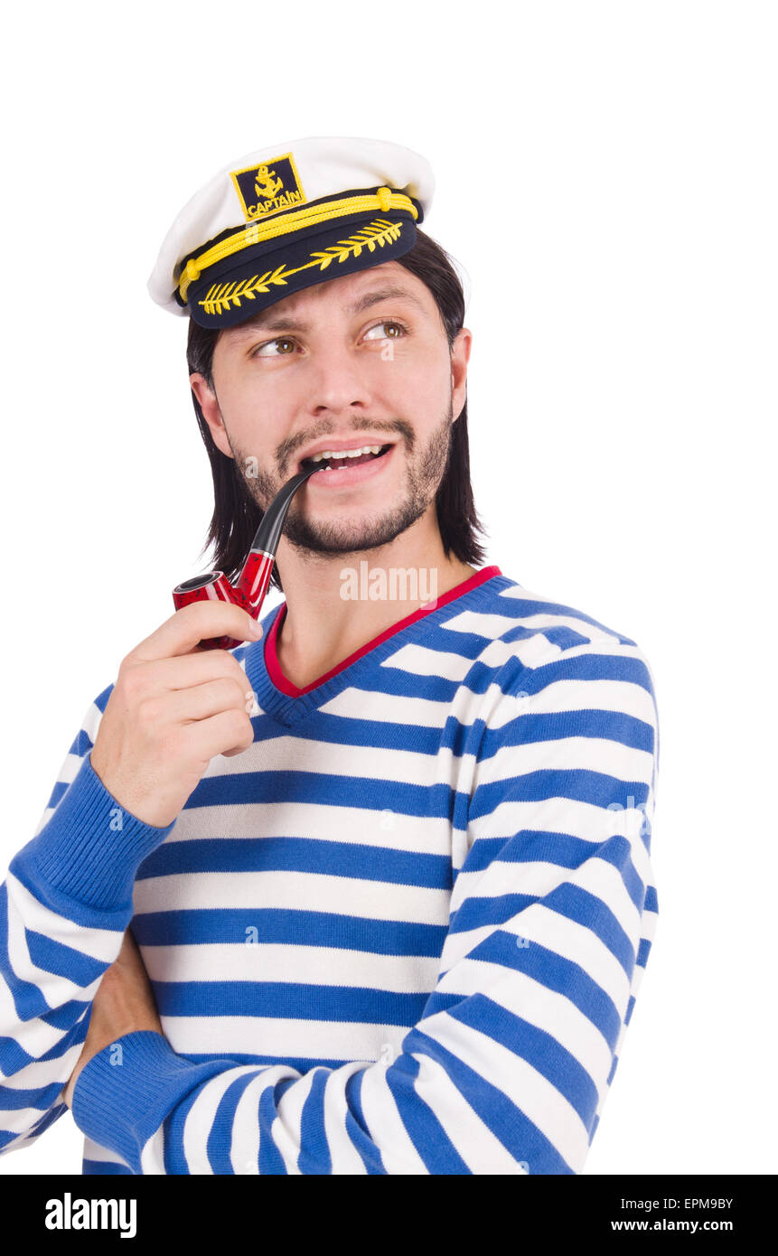 Funny sailor isolated on the white Stock Photo - Alamy