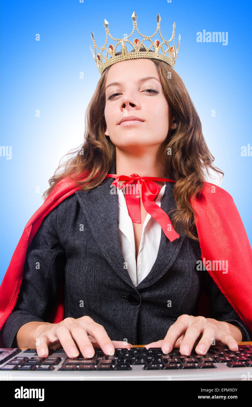 Office queen isolated on the white Stock Photo - Alamy