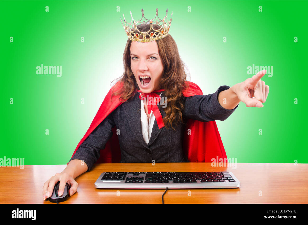 Office queen isolated on the white Stock Photo - Alamy