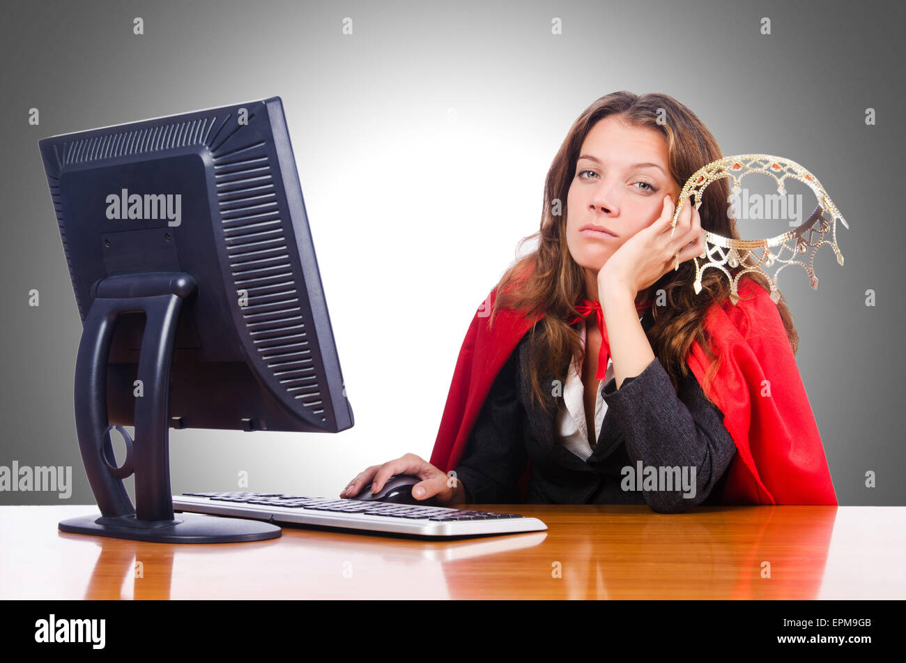 Office queen isolated on the white Stock Photo - Alamy