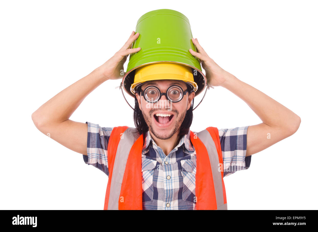 Funny painter isolated on white Stock Photo - Alamy Funny painter isolated on white Stock Photo - Alamy