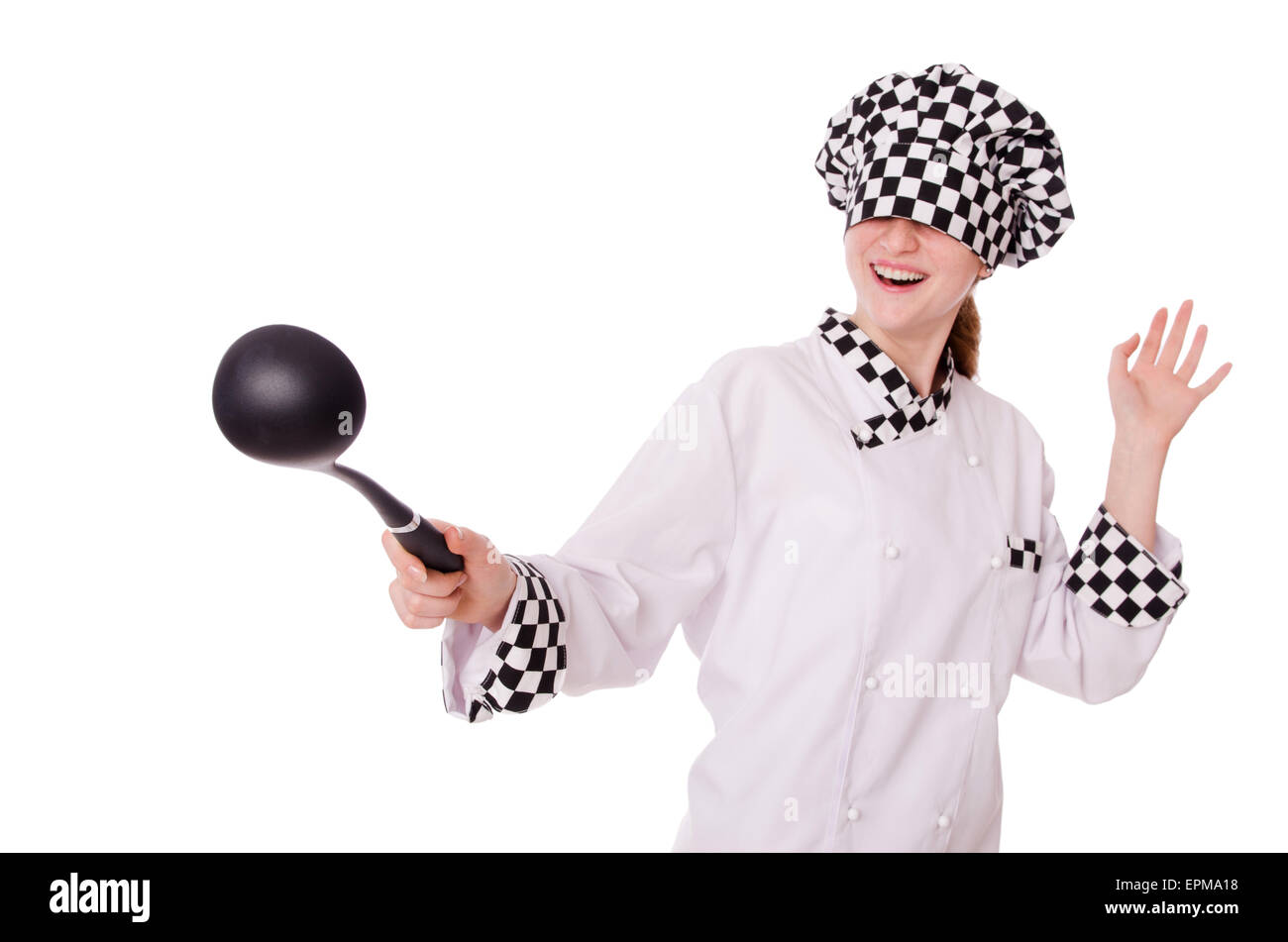 Female chef tasting food Cut Out Stock Images & Pictures - Alamy