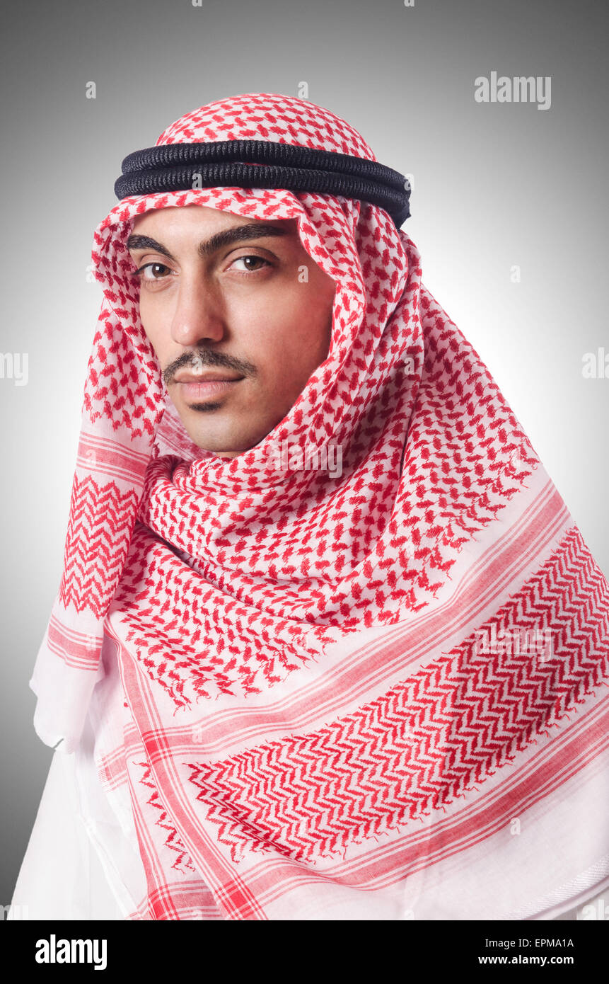 Diversity concept with arab on white Stock Photo - Alamy