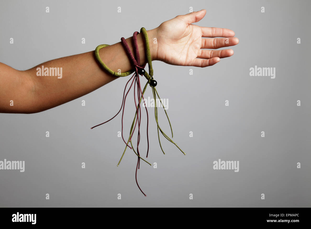 Bracelet with hand Stock Photo - Alamy
