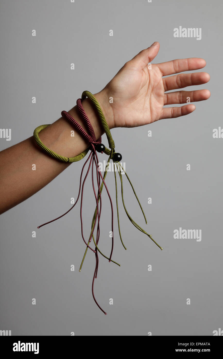 Bracelet with hand Stock Photo - Alamy