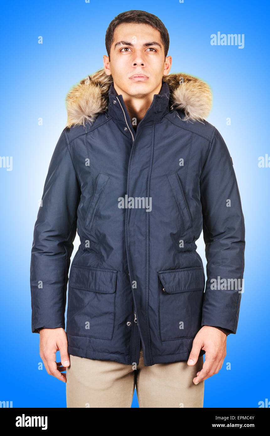 Male coat isolated on the white Stock Photo - Alamy