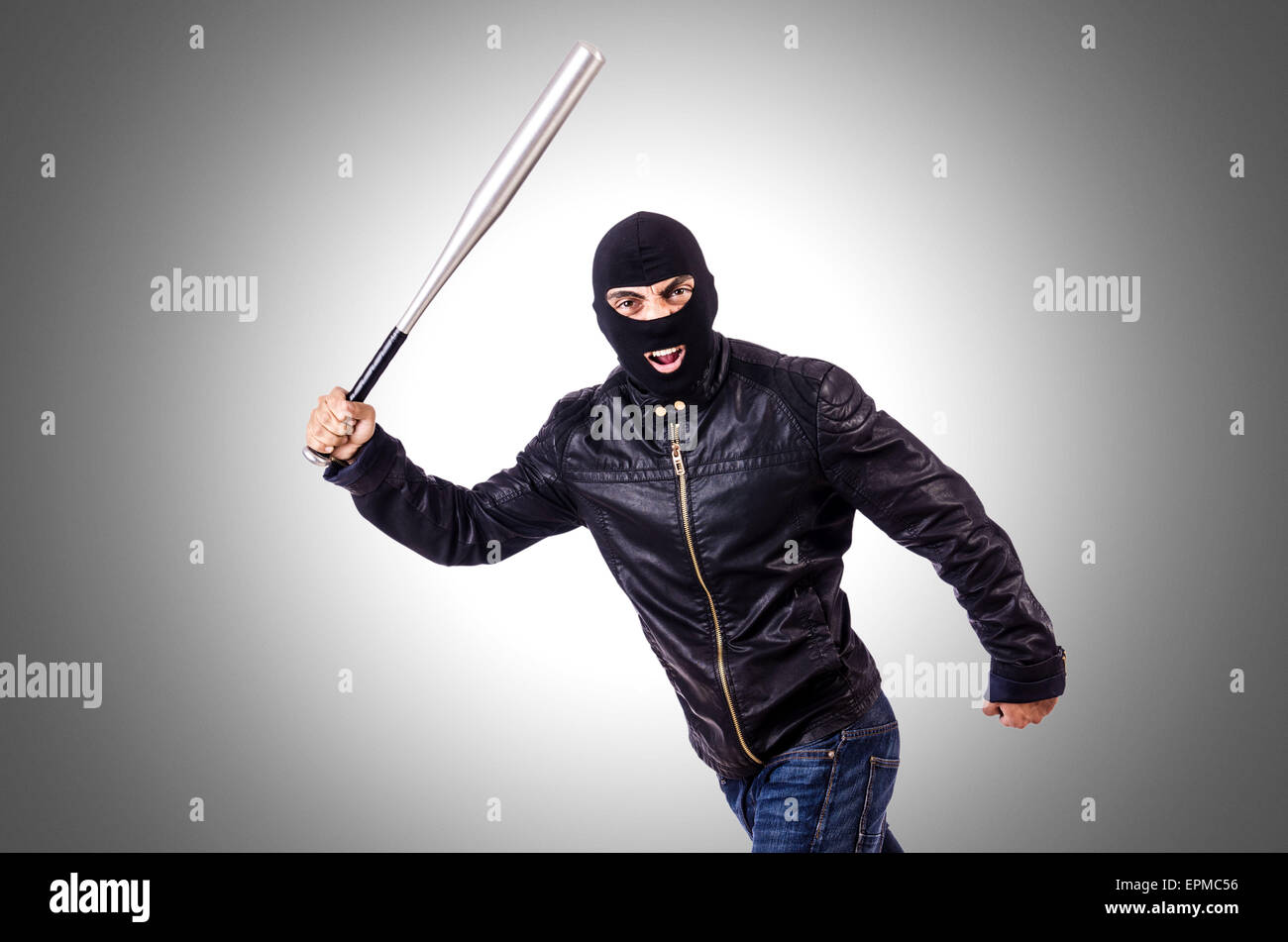 Male thug isolated on the white Stock Photo - Alamy