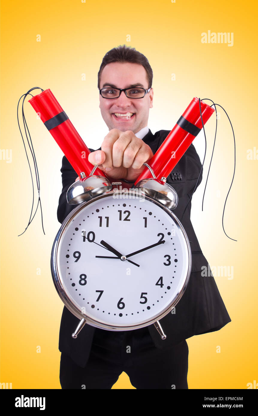Man With Time Bomb Isolated On White Stock Photo Alamy man-with-time-bomb-isolated-on-white-stock-photo-alamy