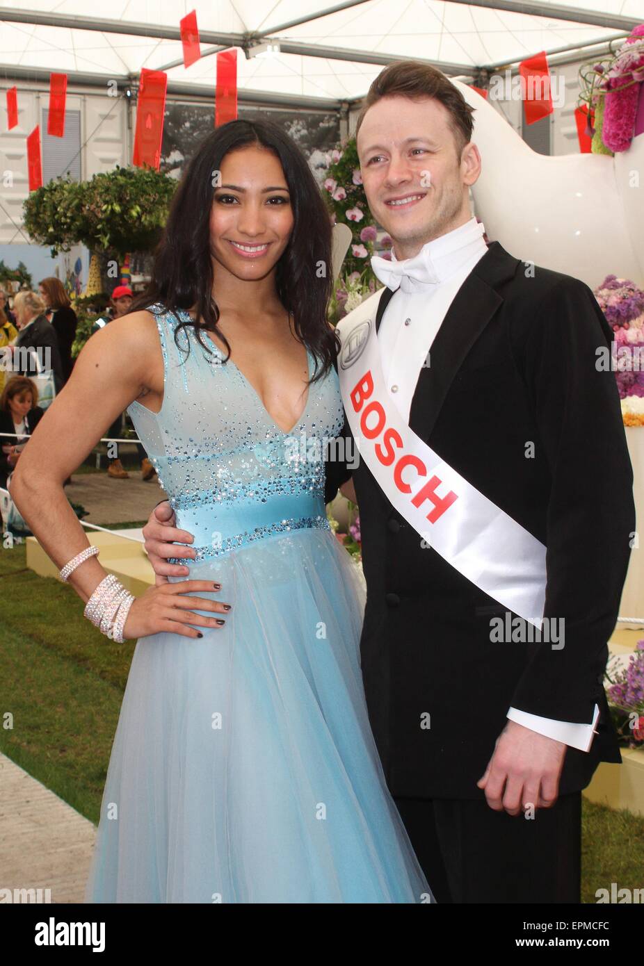 London, UK. Karen Hauer and Kevin Clifton at 2015 RHS Chelsea Flower ...