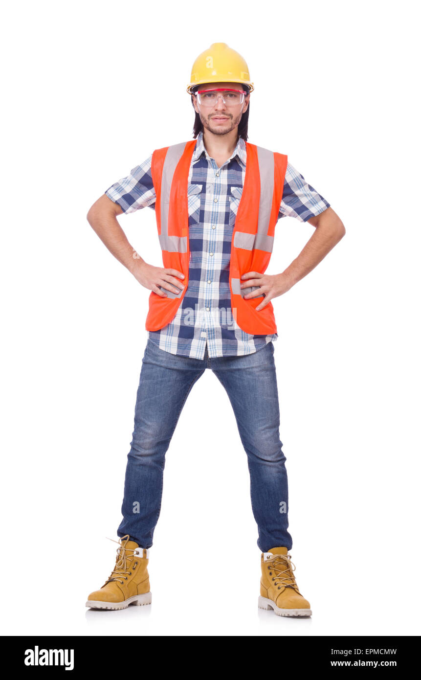 Foreman isolated on white Stock Photo - Alamy