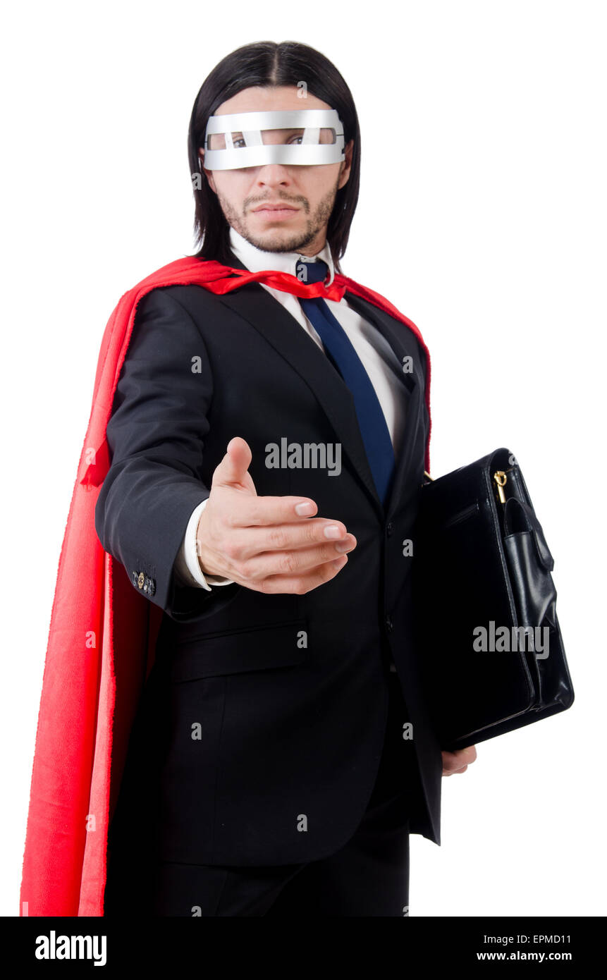 Man wearing red clothing in funny concept Stock Photo - Alamy