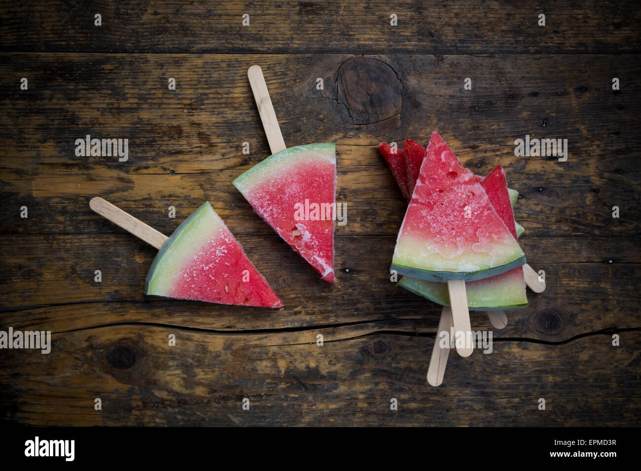 Five watermelon popsicles Stock Photo - Alamy
