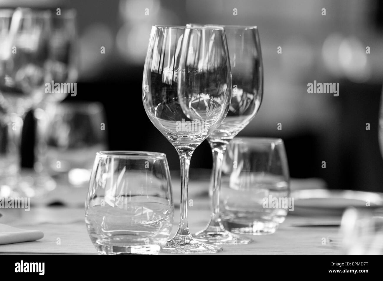 Wine christmas table Black and White Stock Photos & Images - Alamy