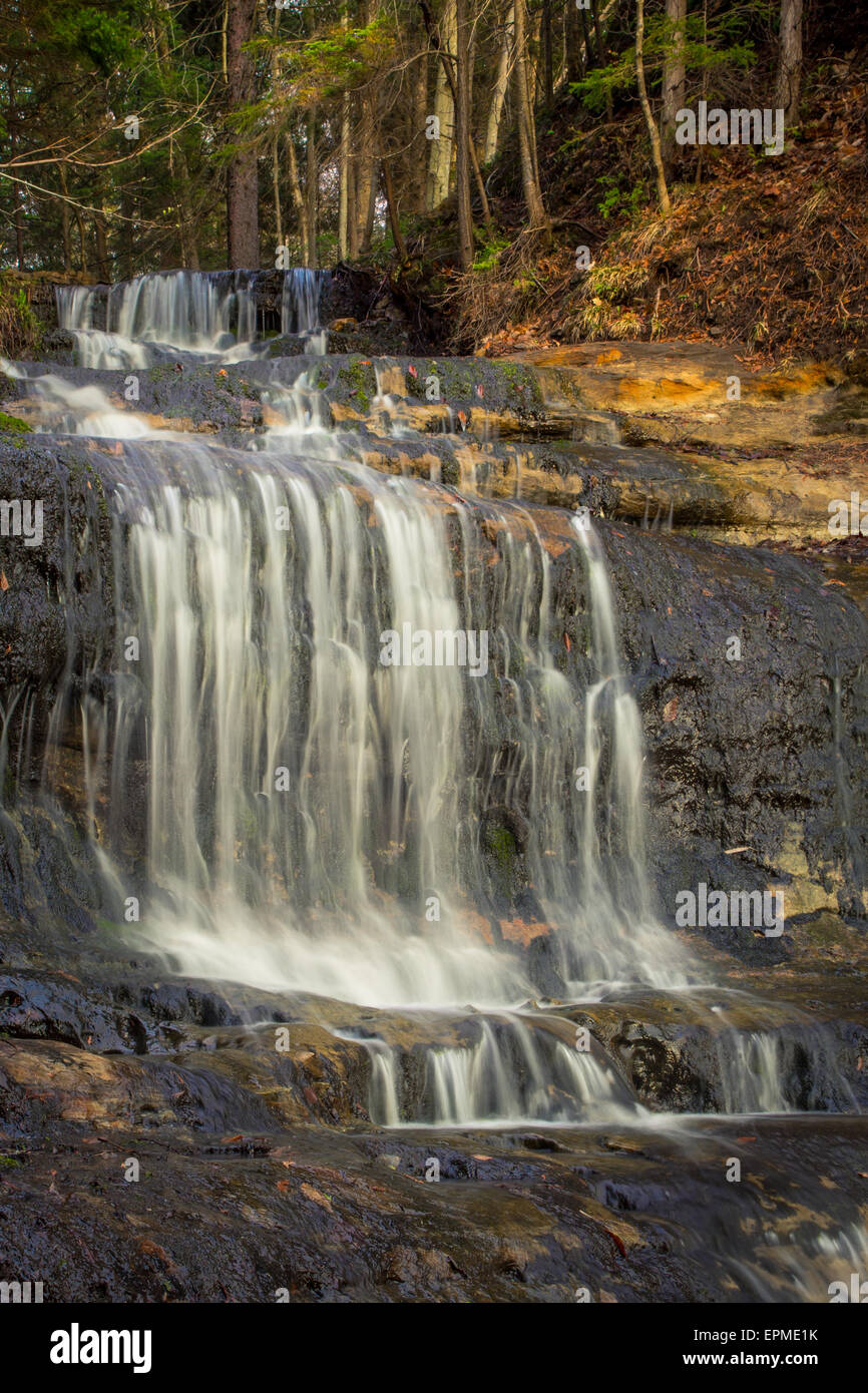 Alger Falls is located in Michigan's Upper Peninsula in Munising ...