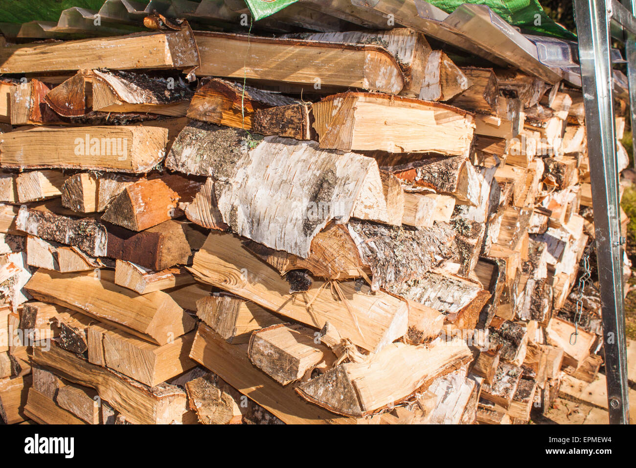 Stack cut wood under hi-res stock photography and images - Alamy