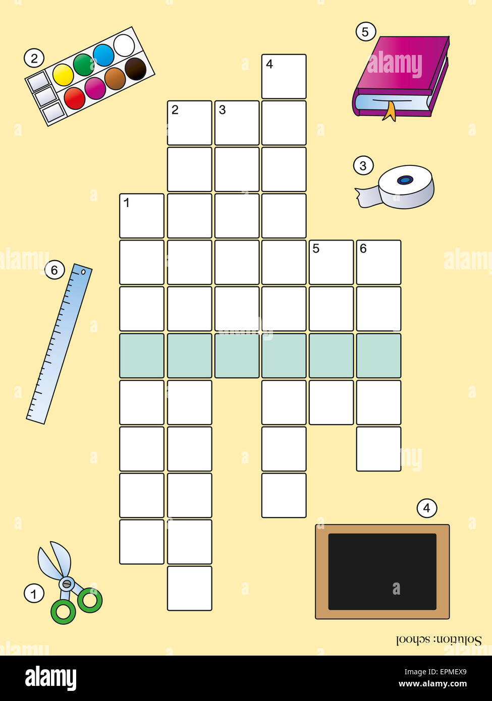 Children playing crossword puzzle game hi-res stock photography and ...