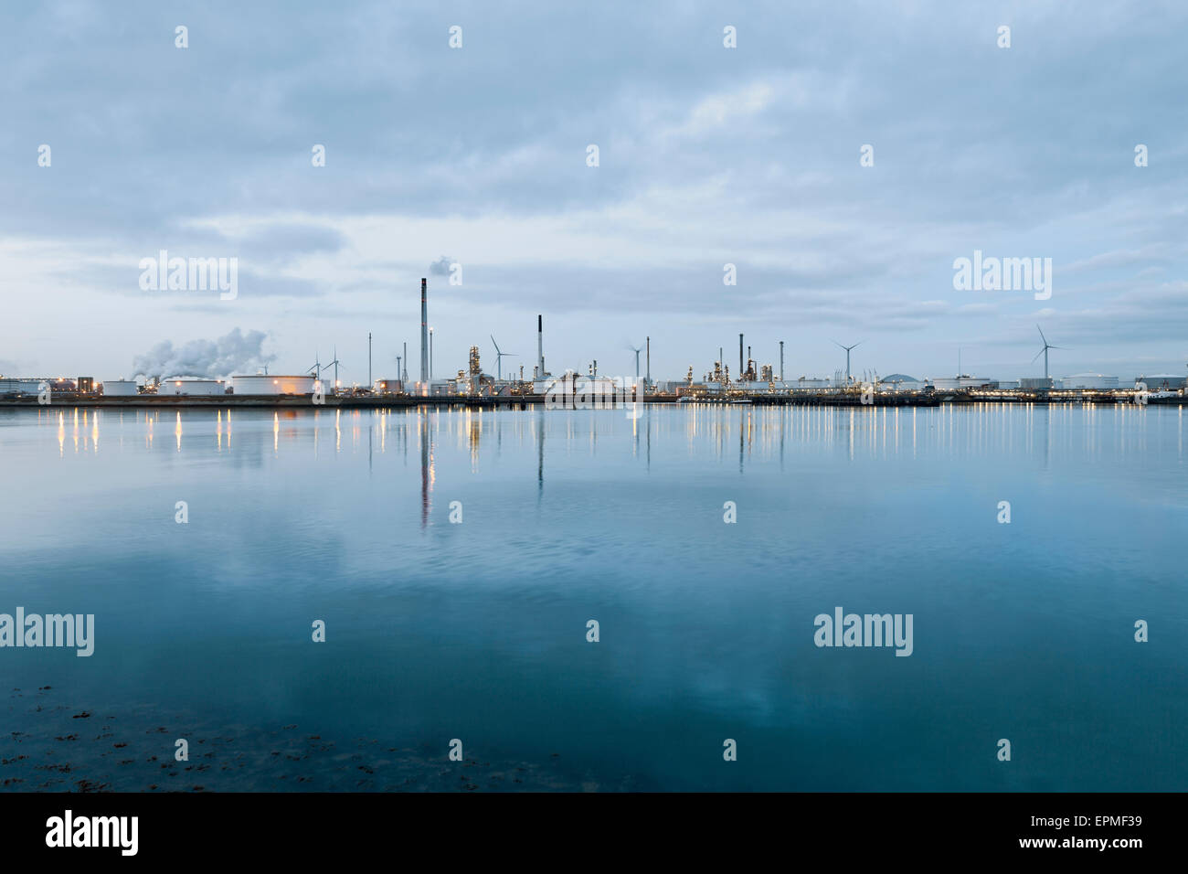 Netherlands, Rotterdam, Industrial plant in the harbour area Stock ...