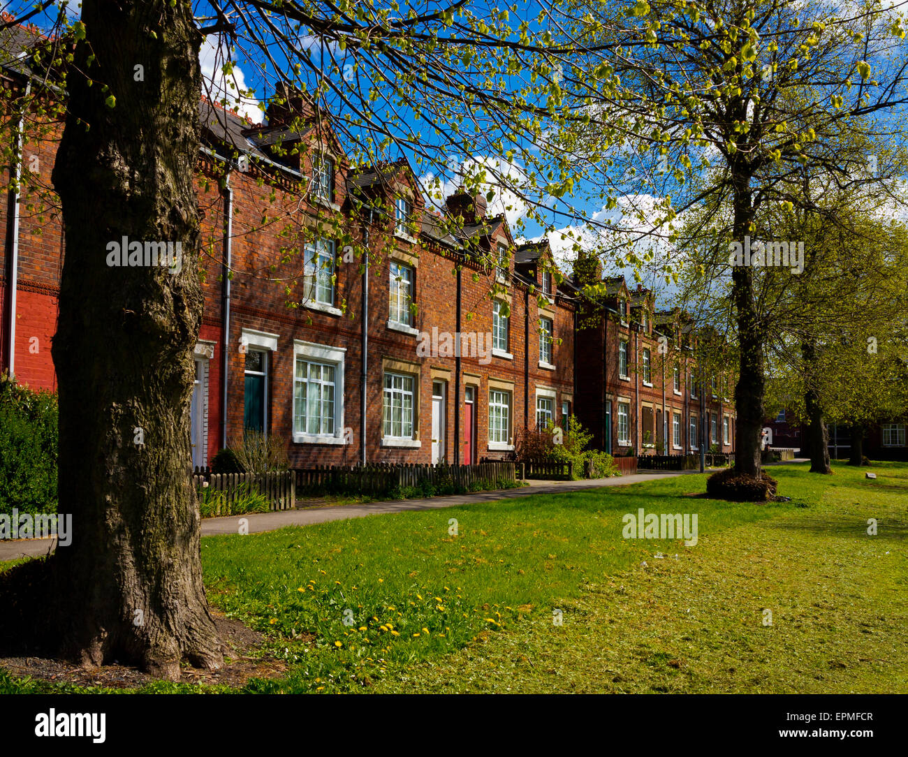 Houses in New Bolsover a model village built 1896 for the Bolsover ...