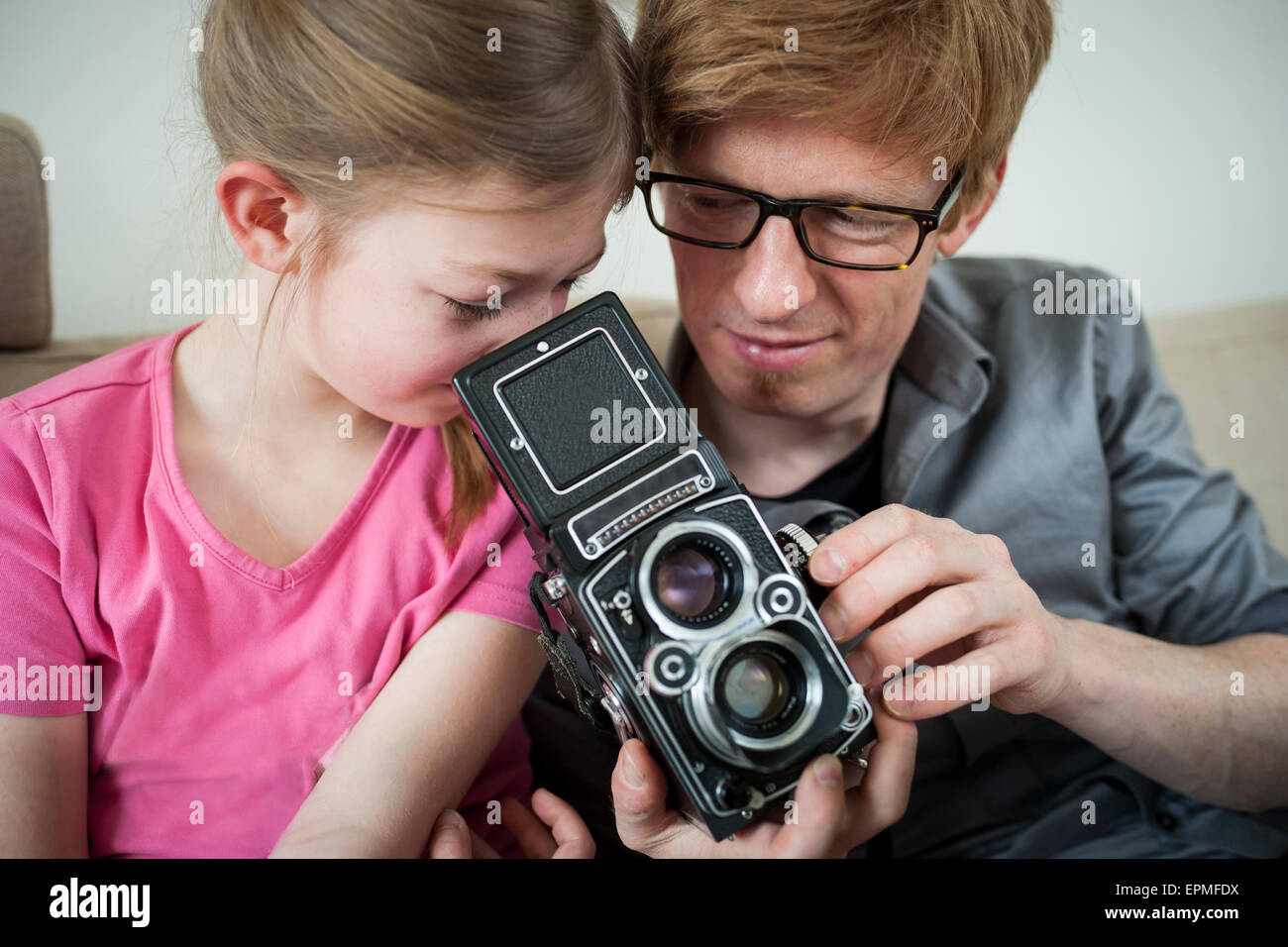 Father daughter retro hi-res stock photography and images - Alamy