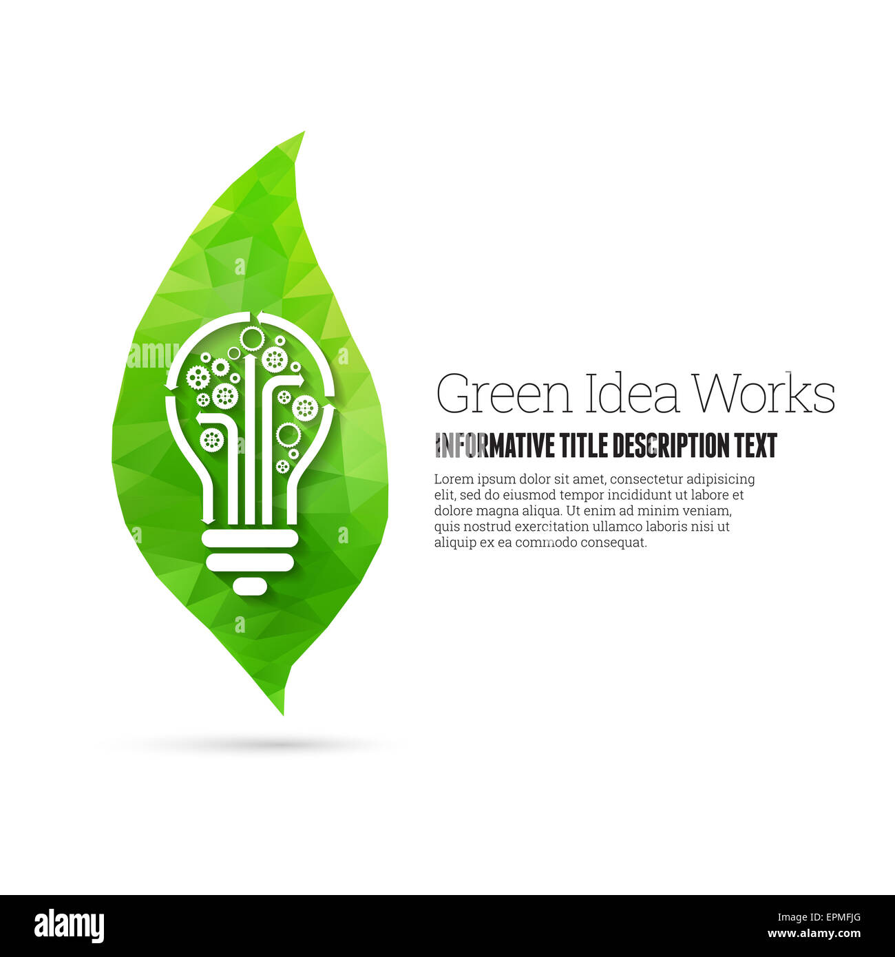 Vector illustration of green idea works concept design element Stock ...