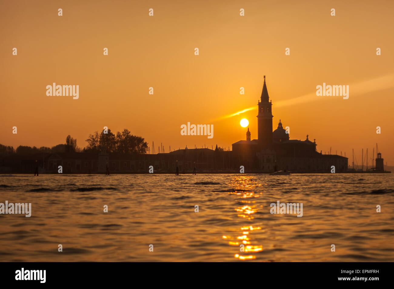 A Contrast sunset in Venice Stock Photo - Alamy