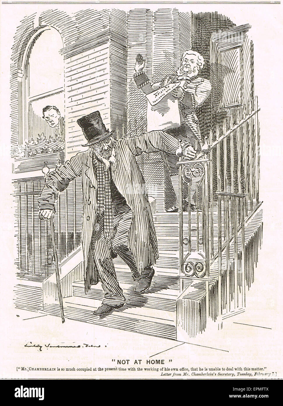 Punch cartoon 1899 Joseph Chamberlain Stock Photo - Alamy