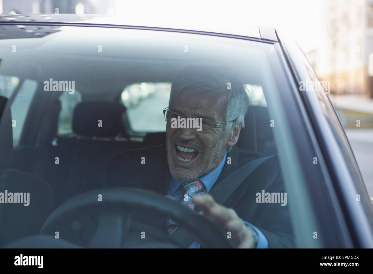 Angry black man car hi-res stock photography and images - Alamy