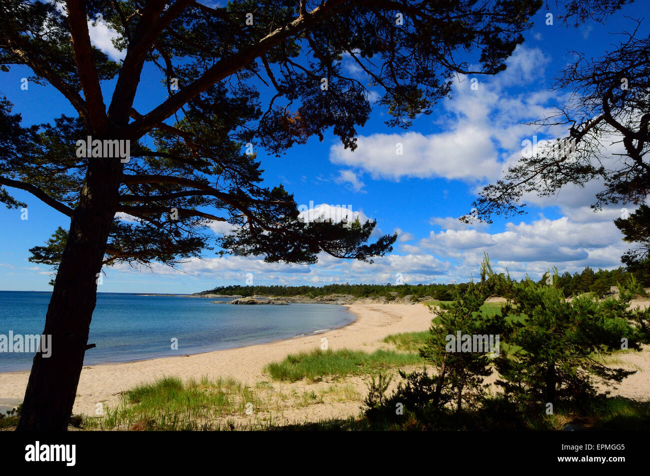 Sandy beach at Uto Island. Sweden Scandinavia Stock Photo - Alamy