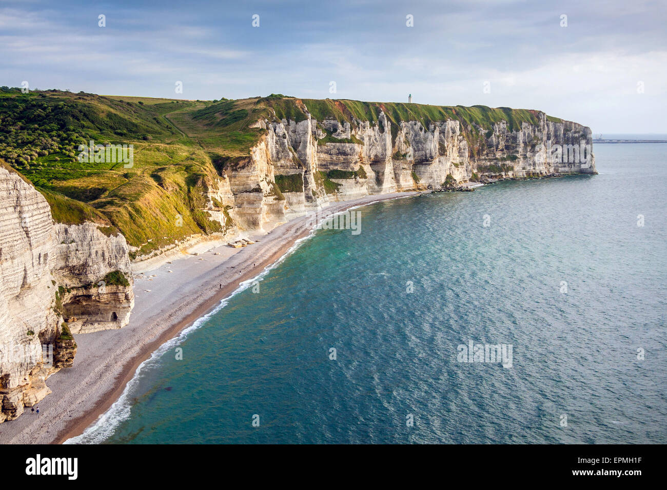 Falaise d'Amont cliff at Etretat, Normandy, France, Europe Stock Photo ...