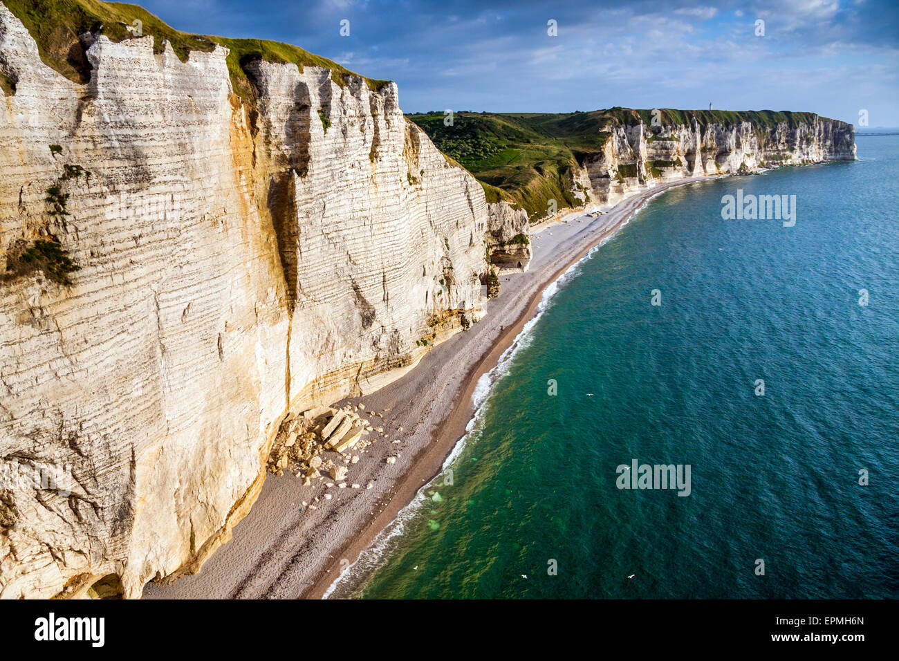 Falaise d'Amont cliff at Etretat, Normandy, France, Europe Stock Photo ...