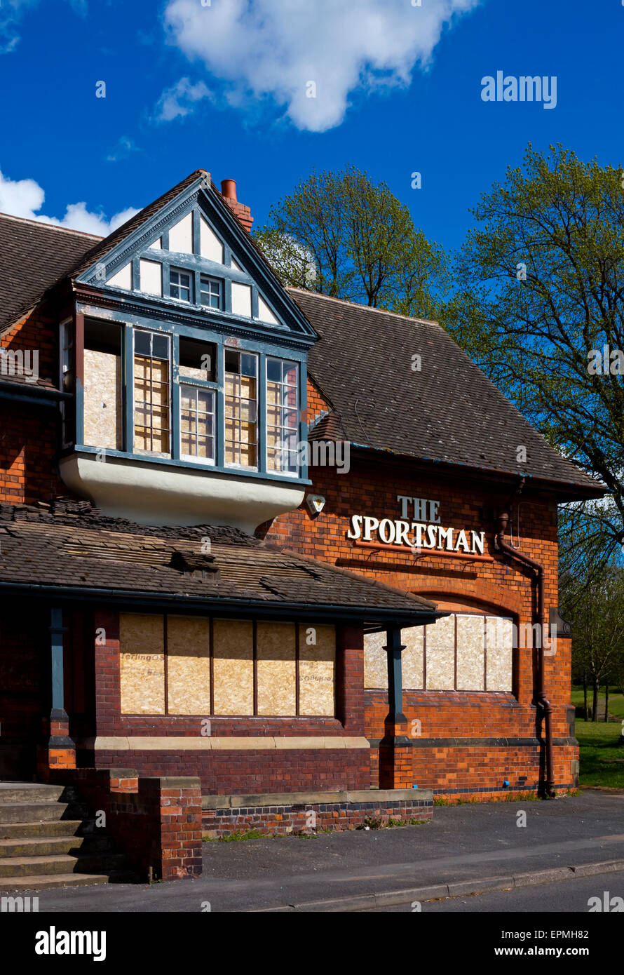 Boarded up pub in New Bolsover a model village built for miners at ...