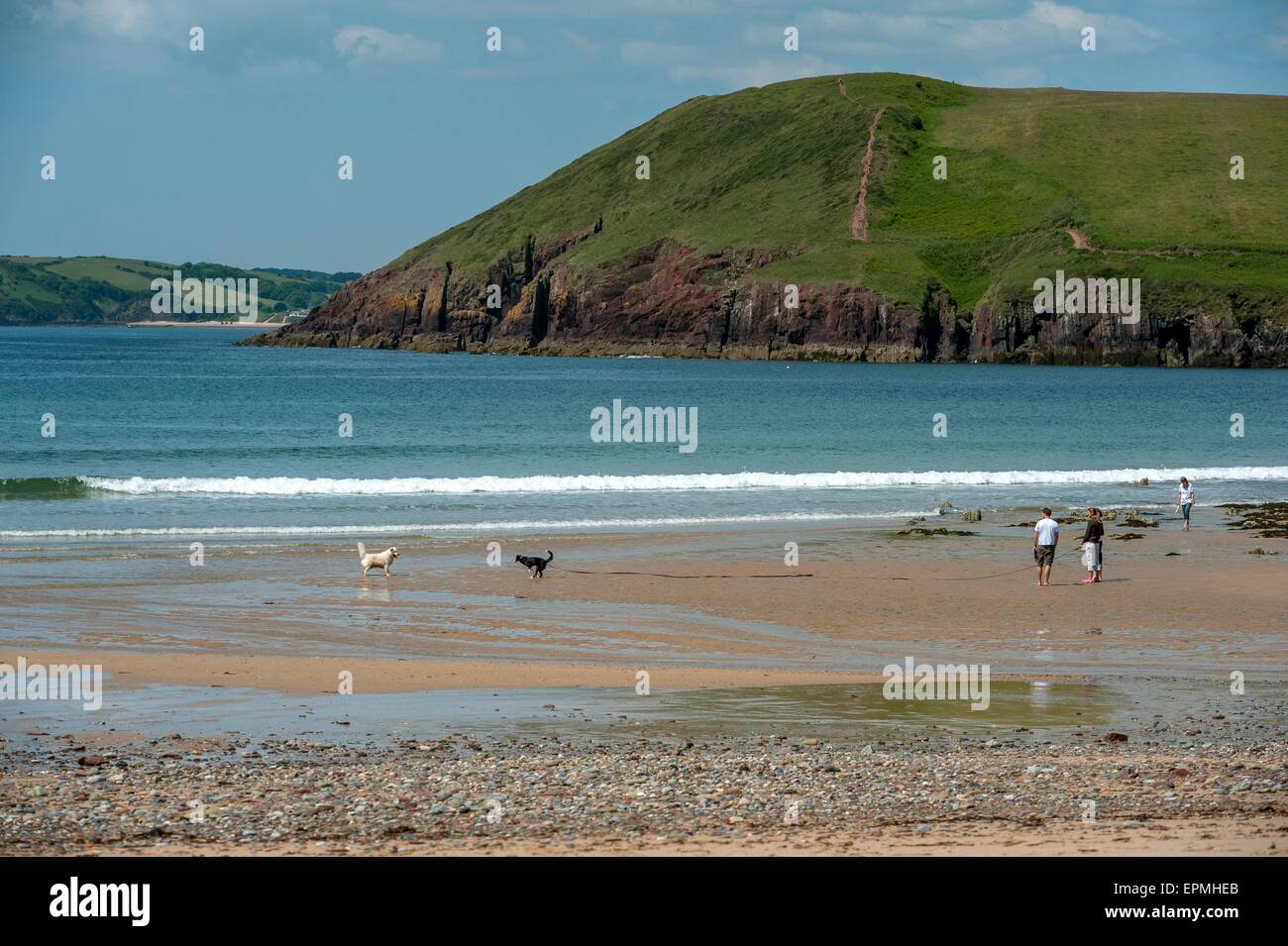 Manorbier beach. Pembrokeshire. Wales. Cymru. UK. United Kingdom Stock ...