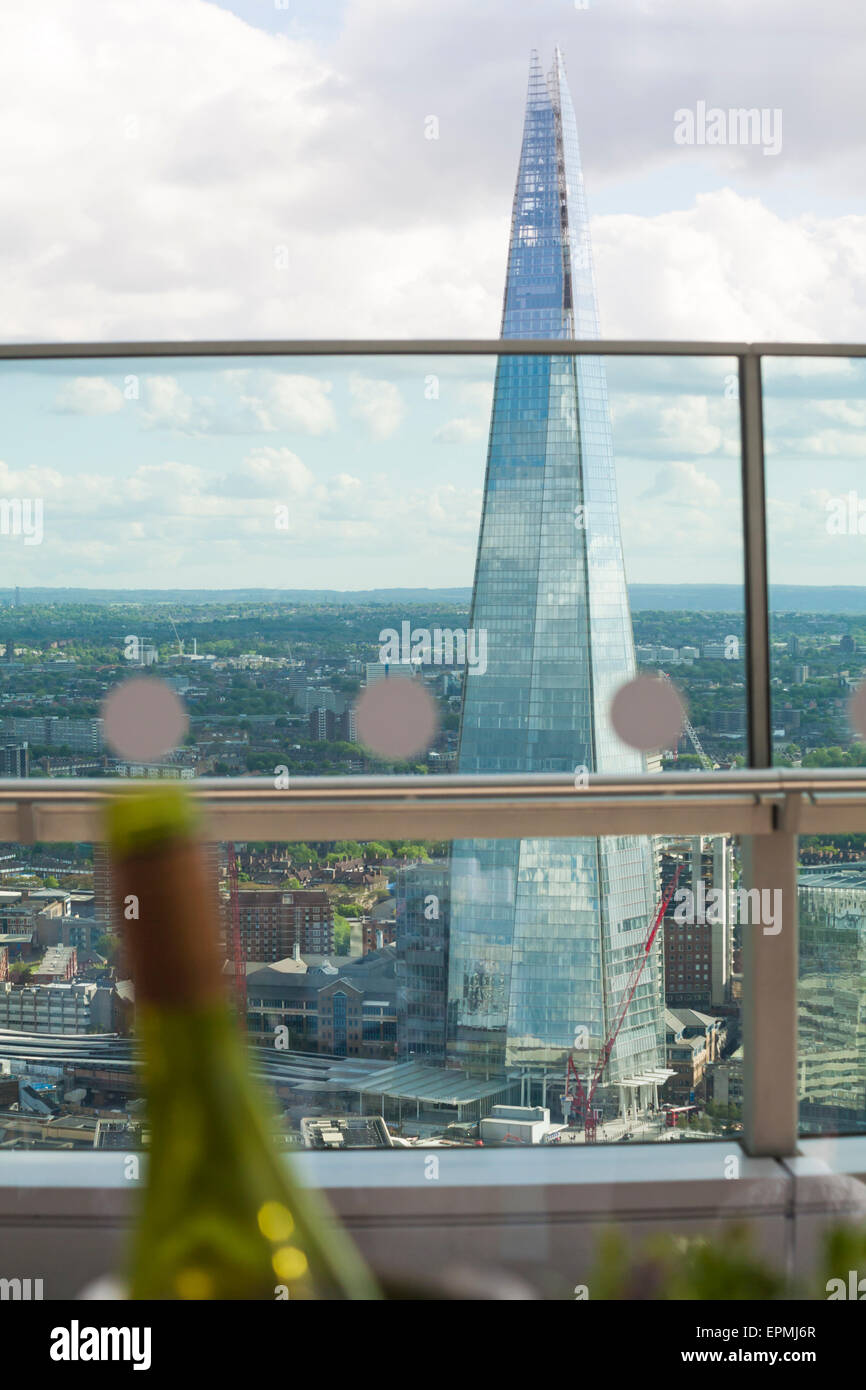 View of the Shard from the Sky Garden at the top of the Walkie Talkie ...