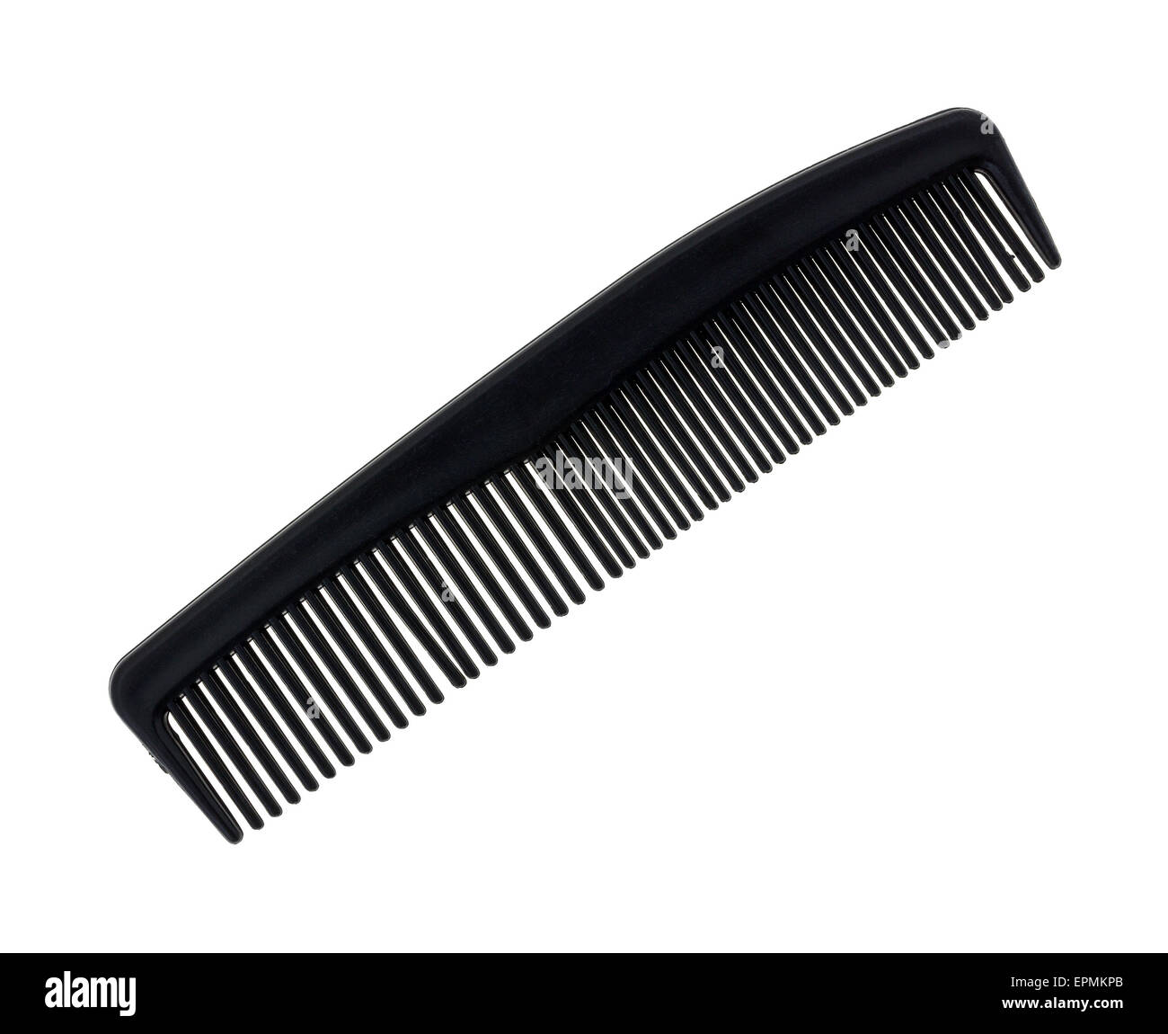 A generic black barber shop comb isolated on a white background Stock ...