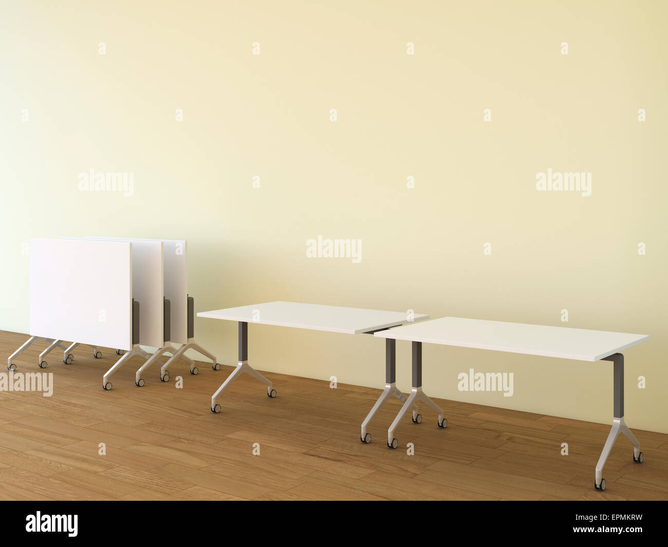 Conference tables, 3D Rendering Stock Photo - Alamy