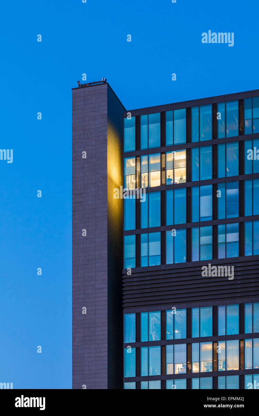 Germany, Baden-Wuerttemberg, Stuttgart, facade of office building at ...
