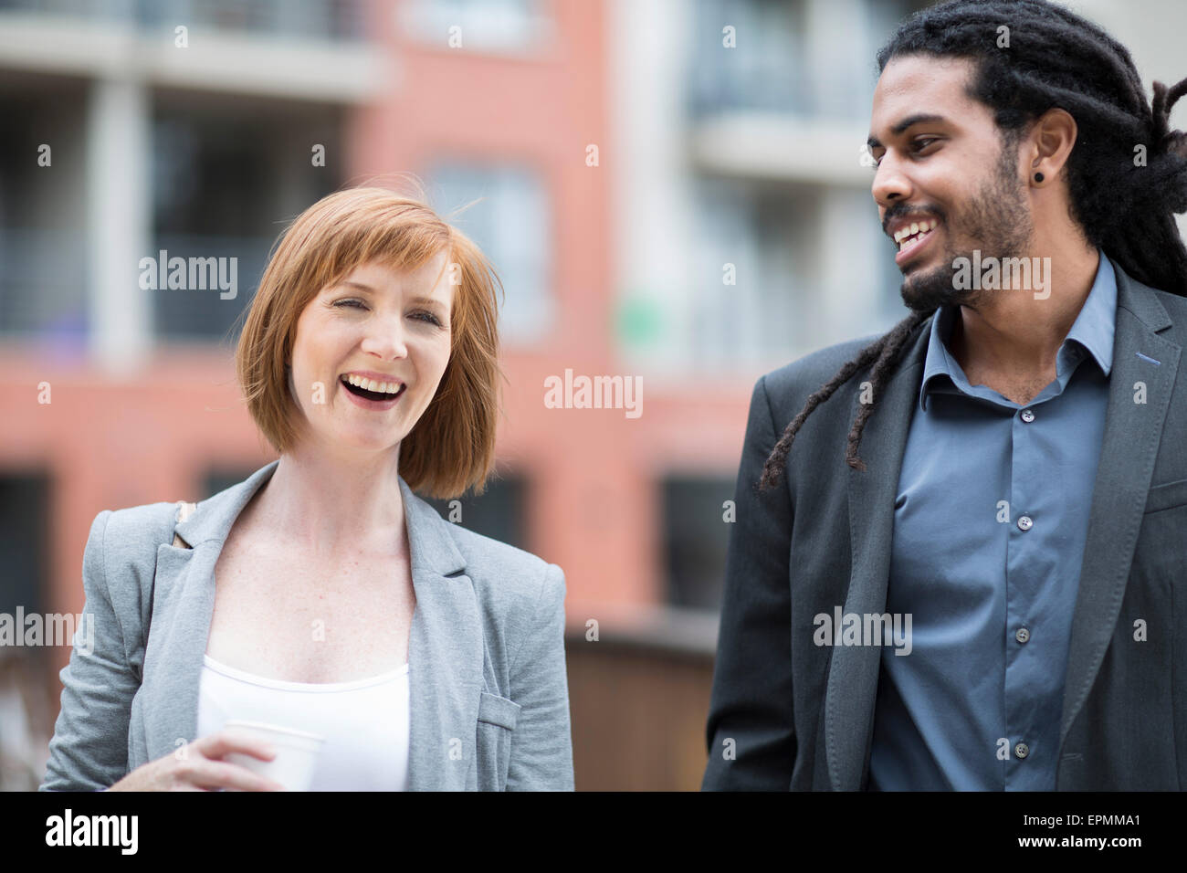 Business people taking a break, drinking coffee Stock Photo - Alamy
