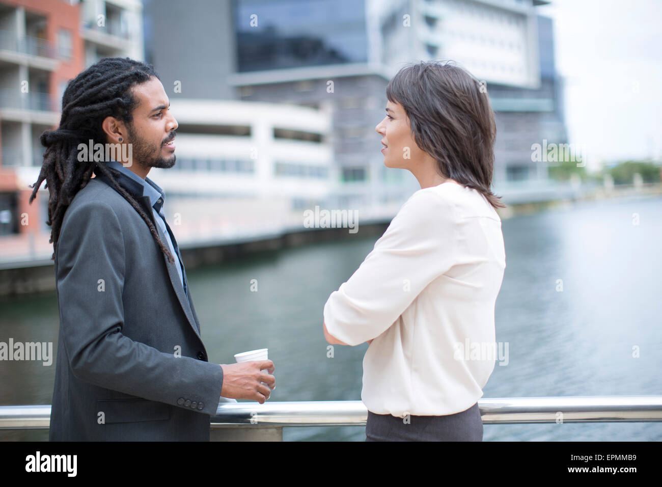Business people taking a break, drinking coffee Stock Photo - Alamy