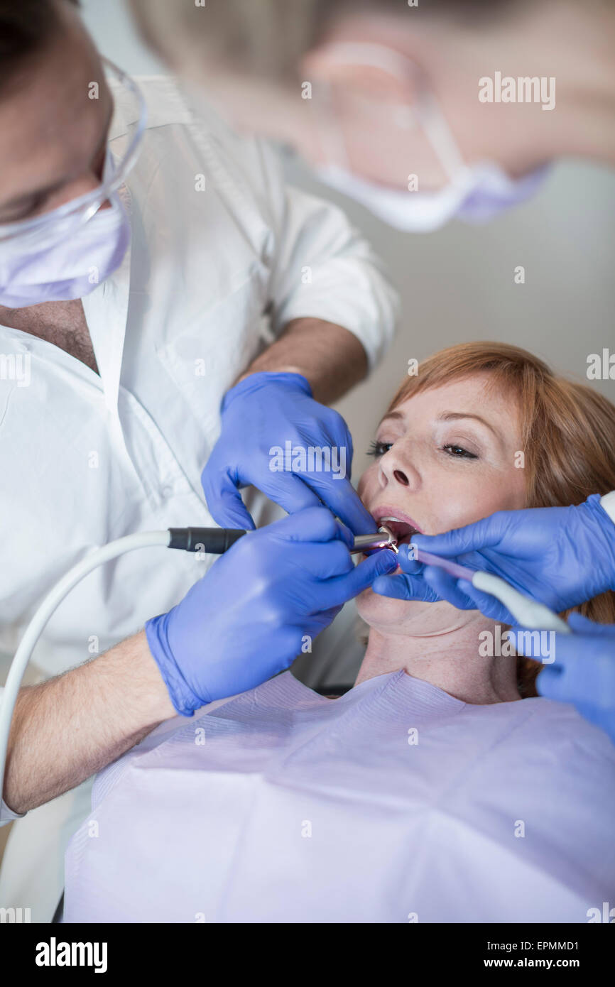 Dentist giving patient injection Stock Photo - Alamy