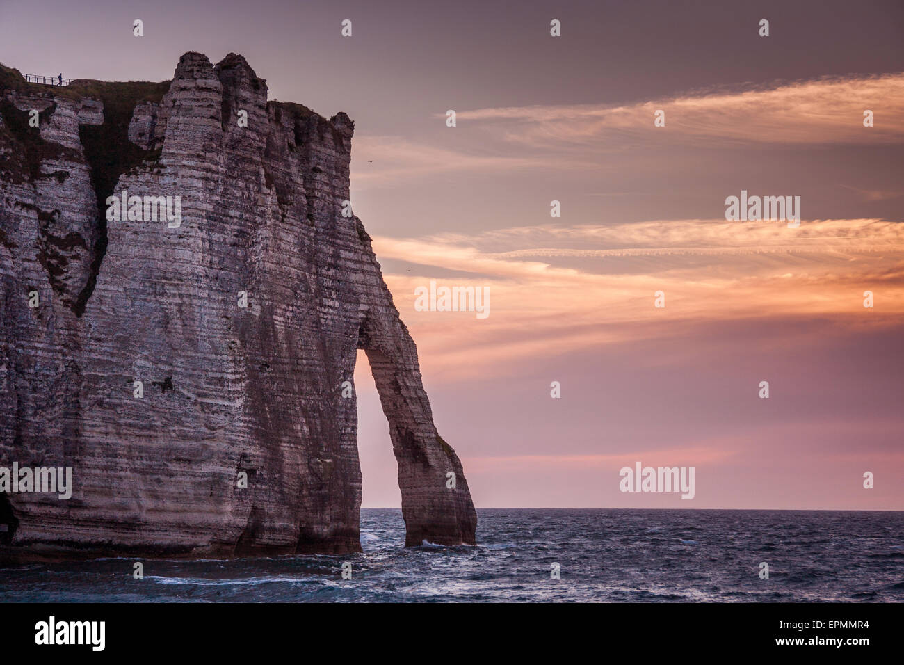 Falaise d'Amont cliff at Etretat, Normandy, France, Europe Stock Photo ...