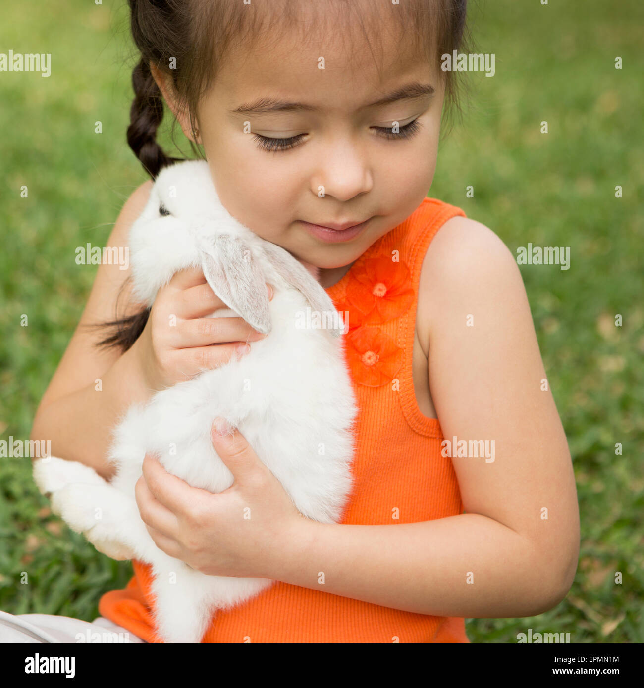 Rabbit and child hi-res stock photography and images - Alamy