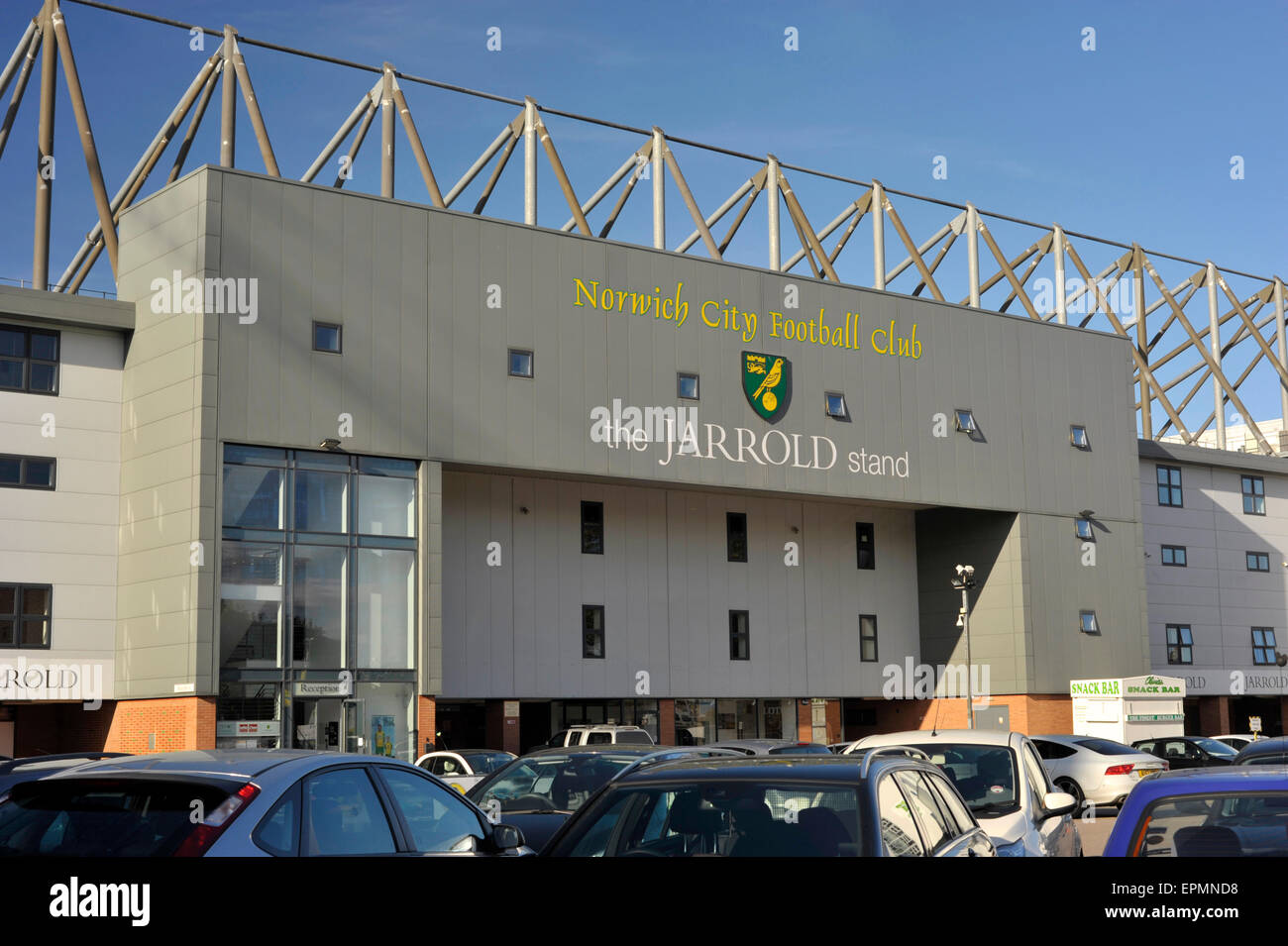 Carrow Road football ground Jarrold Stand, home of the Canaries ...