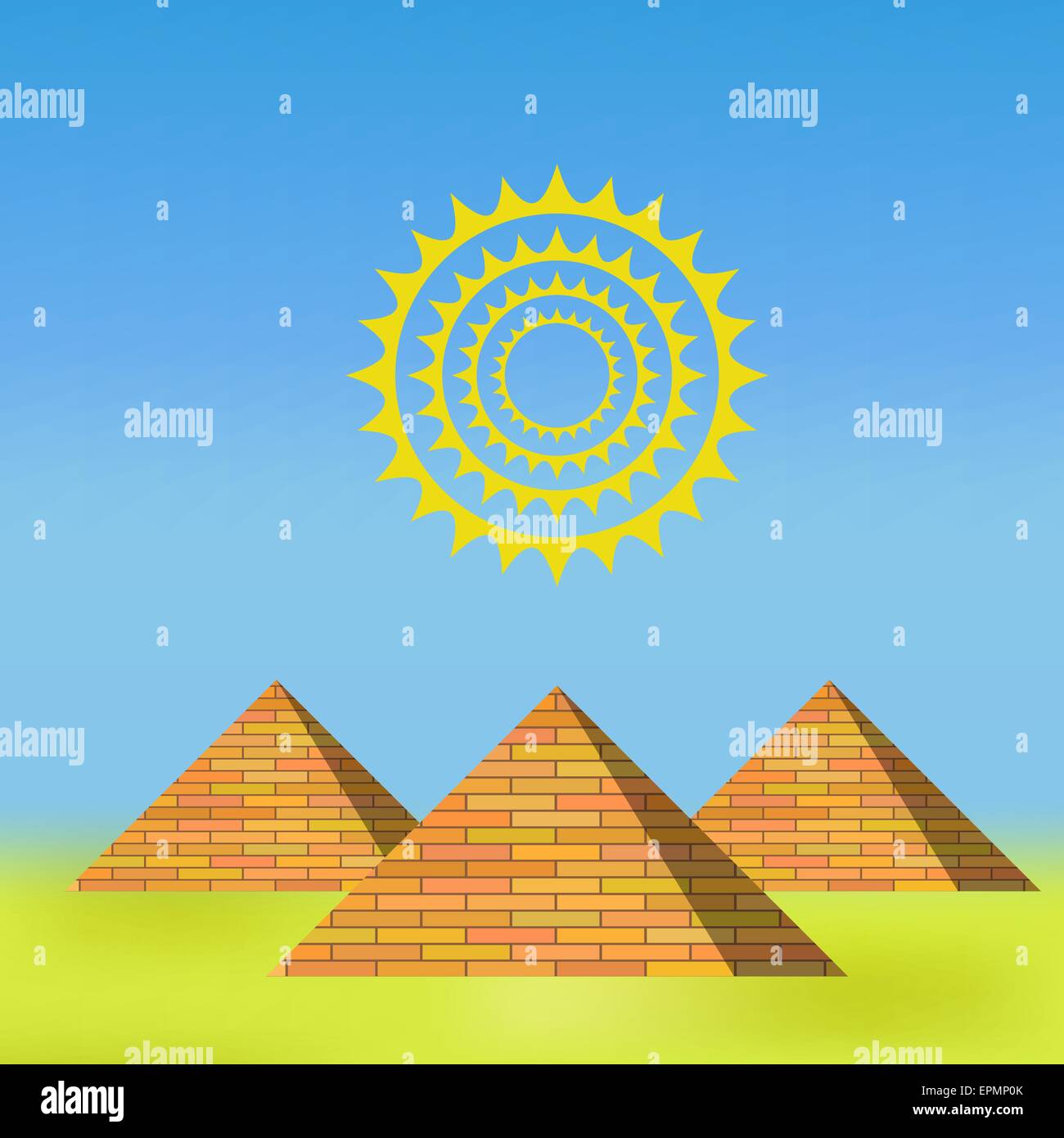 Vintage building pyramid Stock Vector Images - Alamy